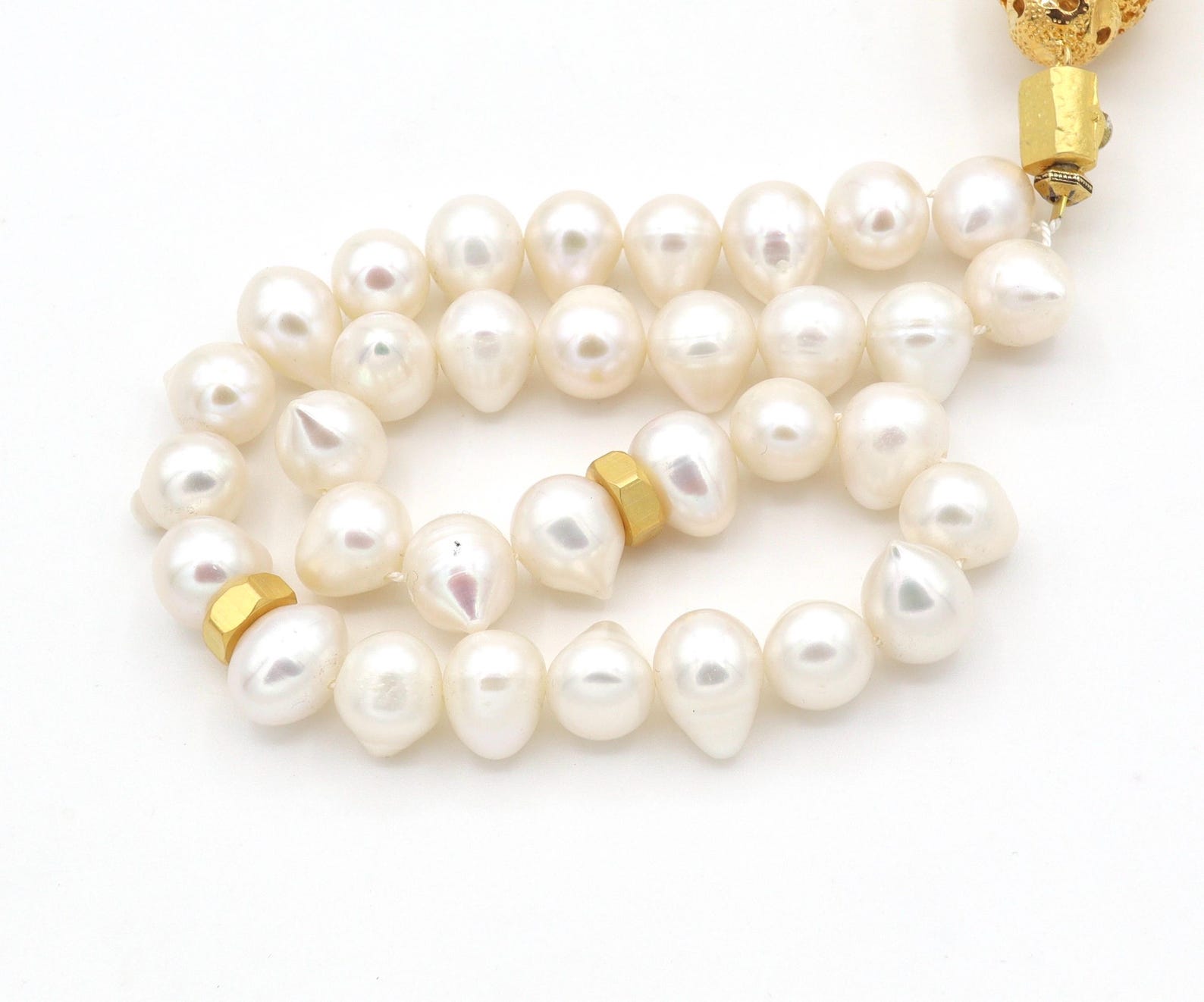 Gold Islamic Prayer Beads, Pearl Tesbih, Gold Tasbih, Masbaha Pearl ...