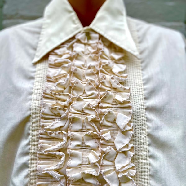 Mens Ruffle Shirt Vintage - Etsy
