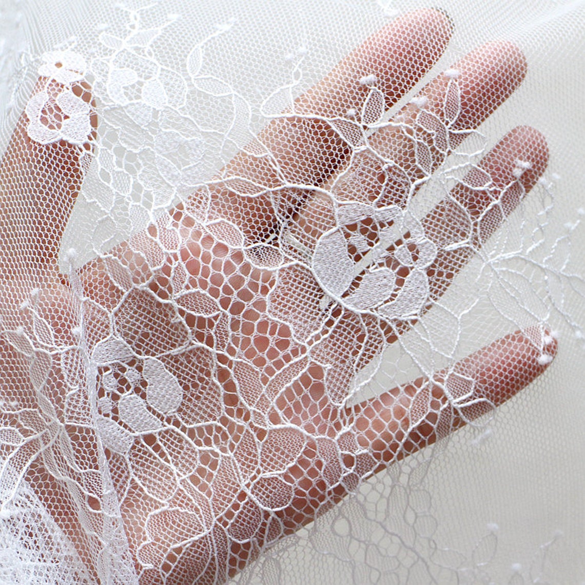 Embroider Tulle Embroidery Hollow Lace Fabric Knitted Flower | Etsy