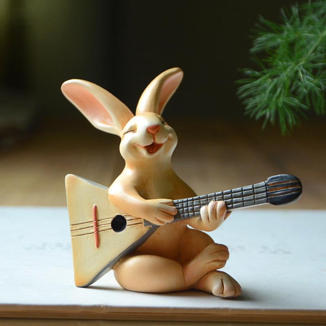 Cute Personality Rabbit Ornaments Singing Music Animal Home Decoration ...