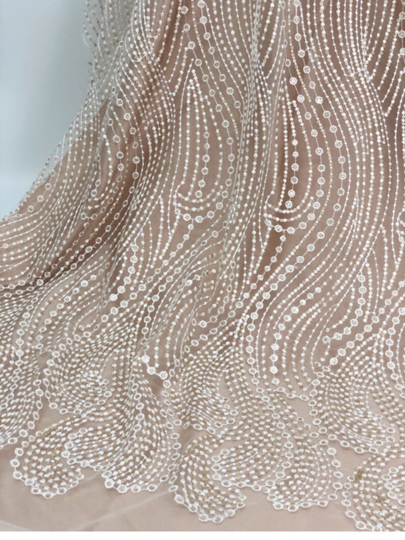 New Color Film Lace Embroidered Wedding Dress Fabric | Etsy