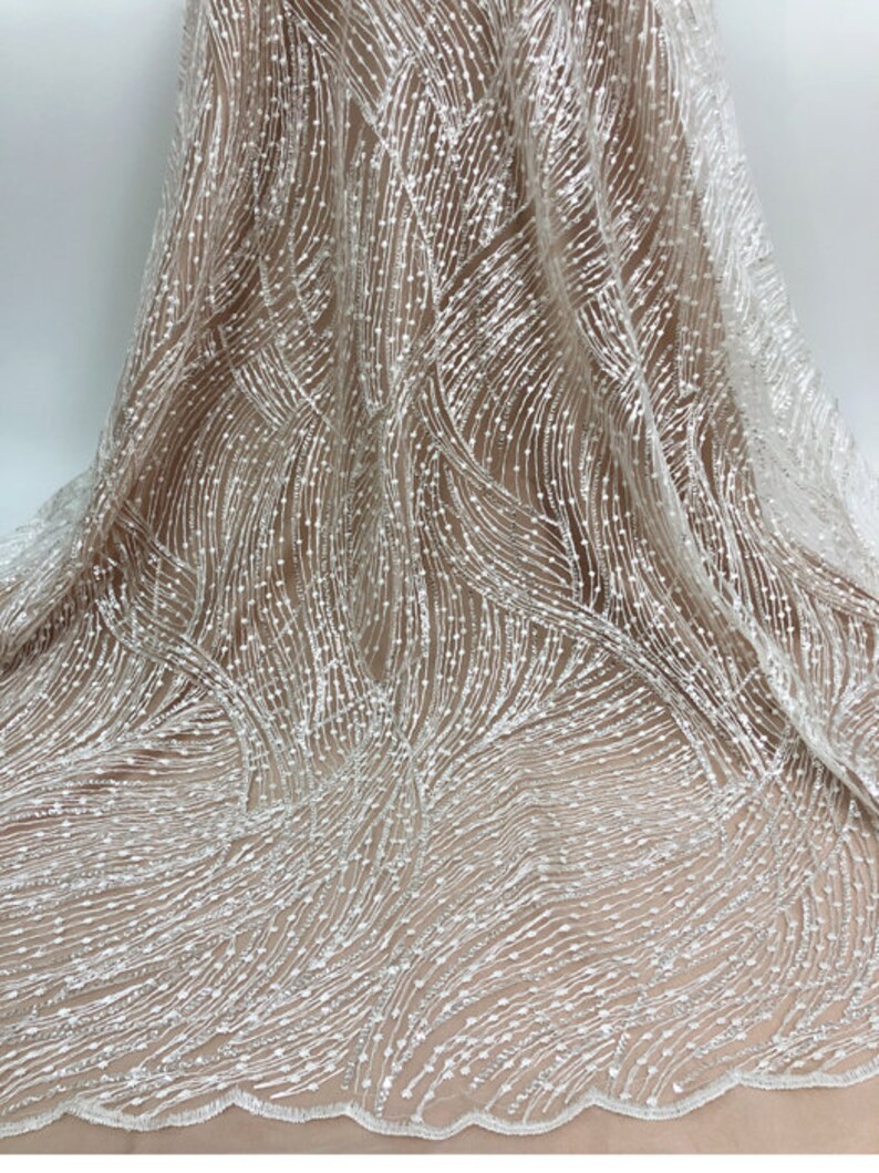 New Color Film Lace Embroidered Wedding Dress Fabric | Etsy