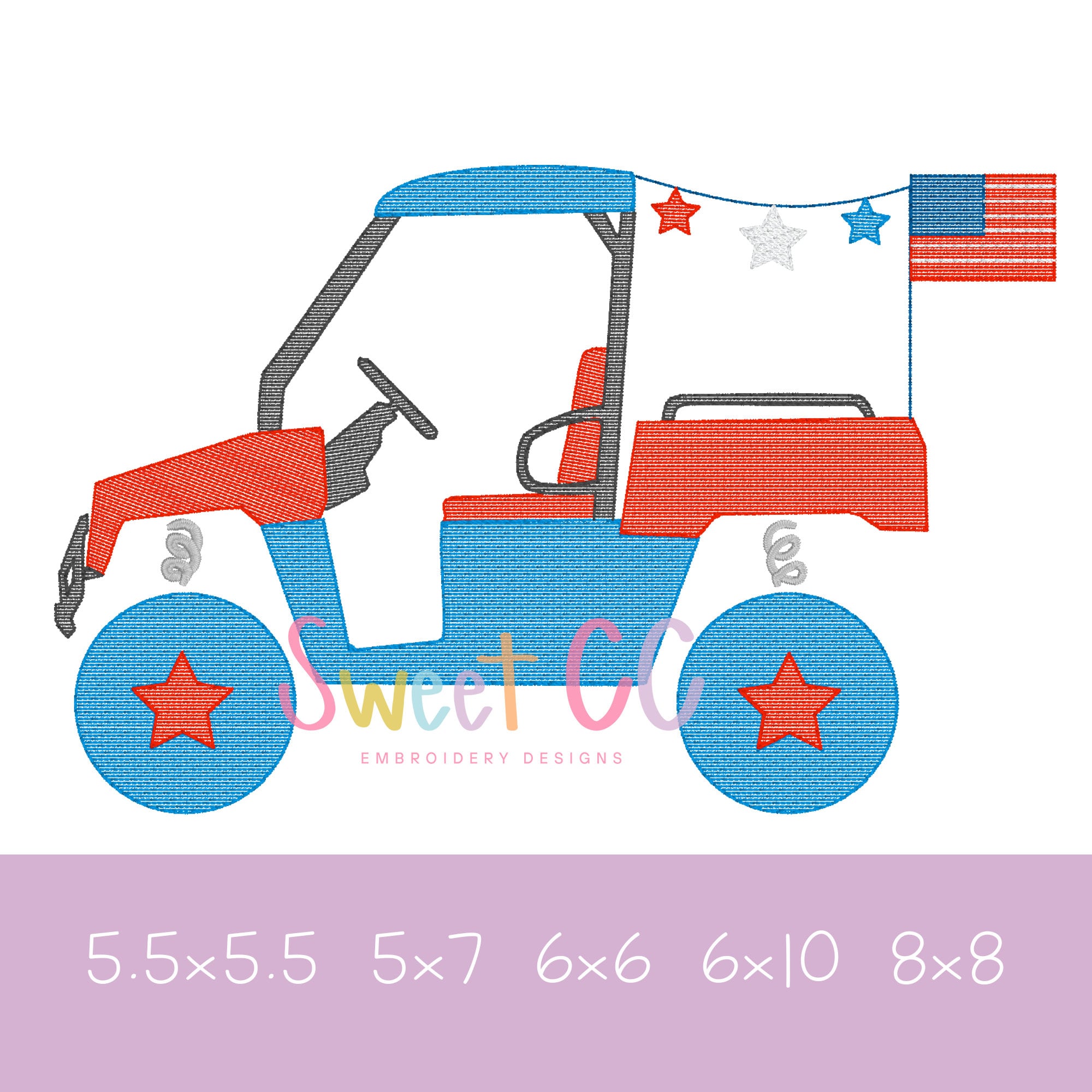 Patriotic UTV Sketch Stitch Machine Embroidery Design 5.5x5.5 - Etsy