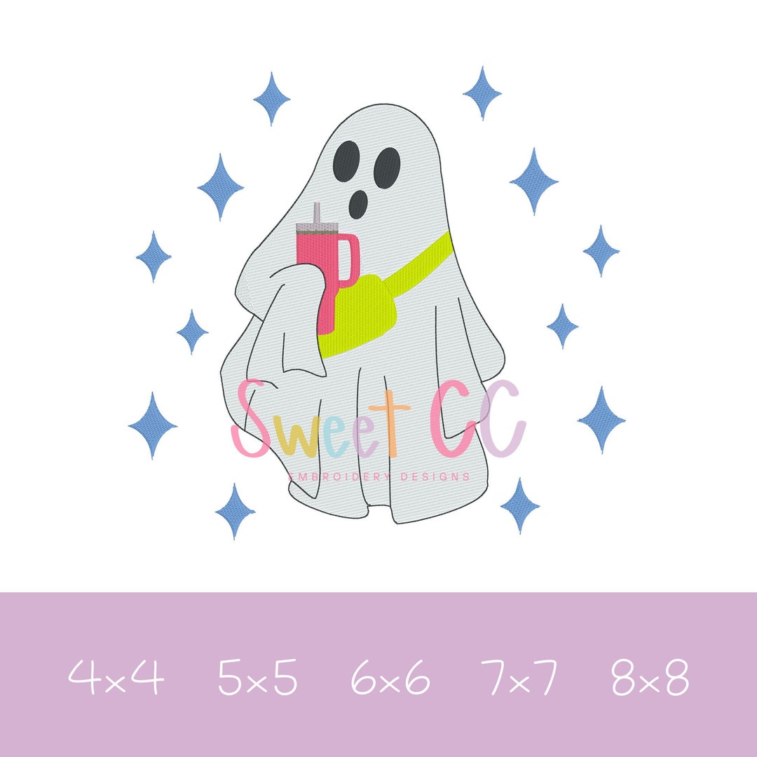 Basic Ghost Fill Stitch Embroidery Design 4x4, 5x5, 6x6, 7x7, 8x8 ...