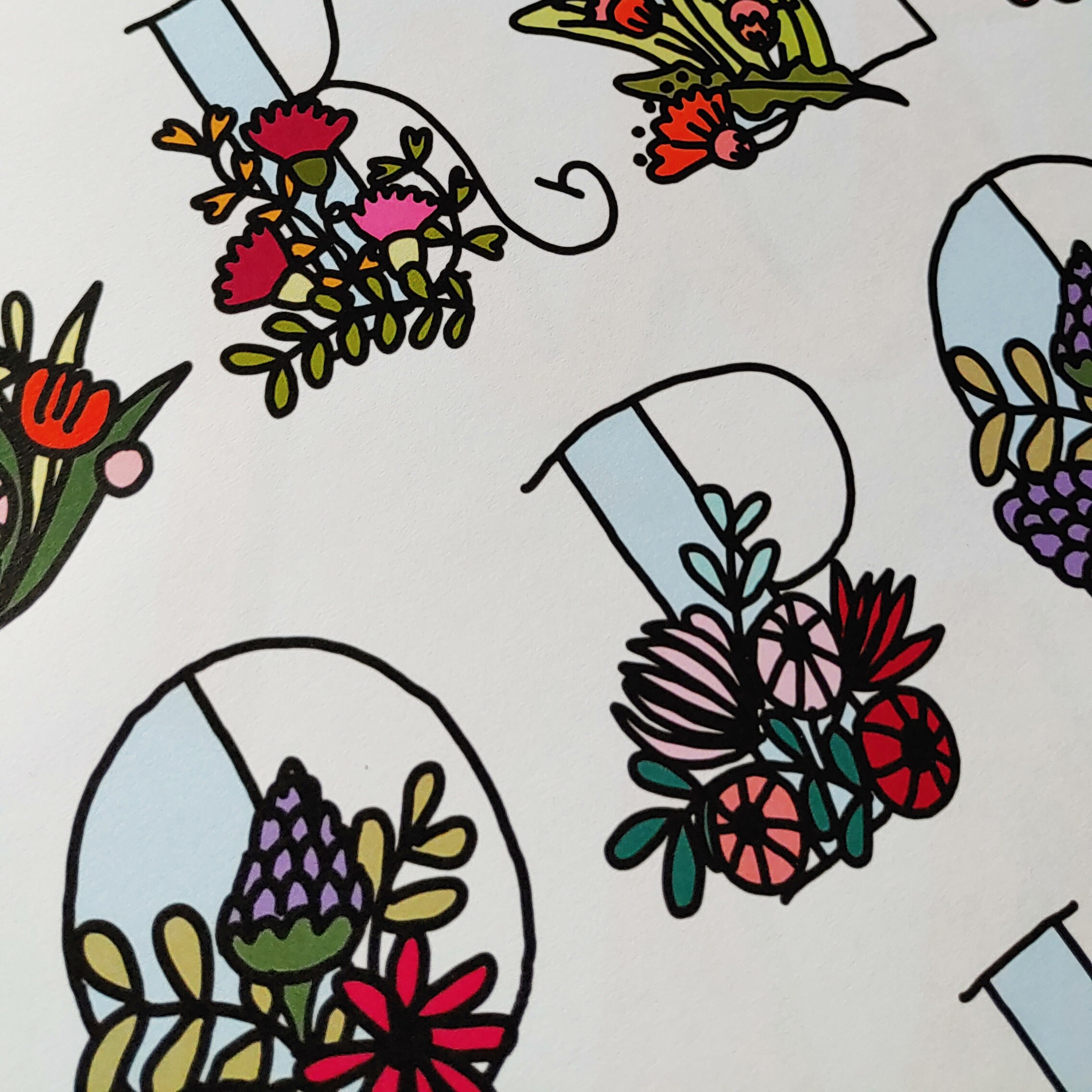 Flower Letters Alphabet Poster Print SHIPPING INCLUDED - Etsy