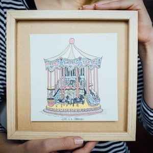 Paris Prints - Life is A Carrousel - Carousel Drawing - SHIPPING ...