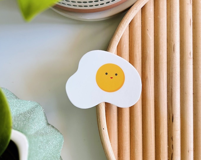 Fried Egg Sticker, Cute Laptop Stickers, Cute Vinyl Sticker, Cute Food ...
