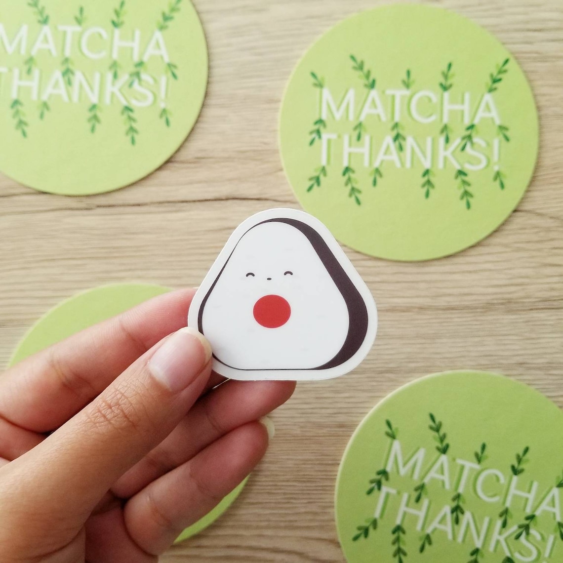 Onigiri Sticker Cute Laptop Stickers Cute Vinyl Sticker | Etsy