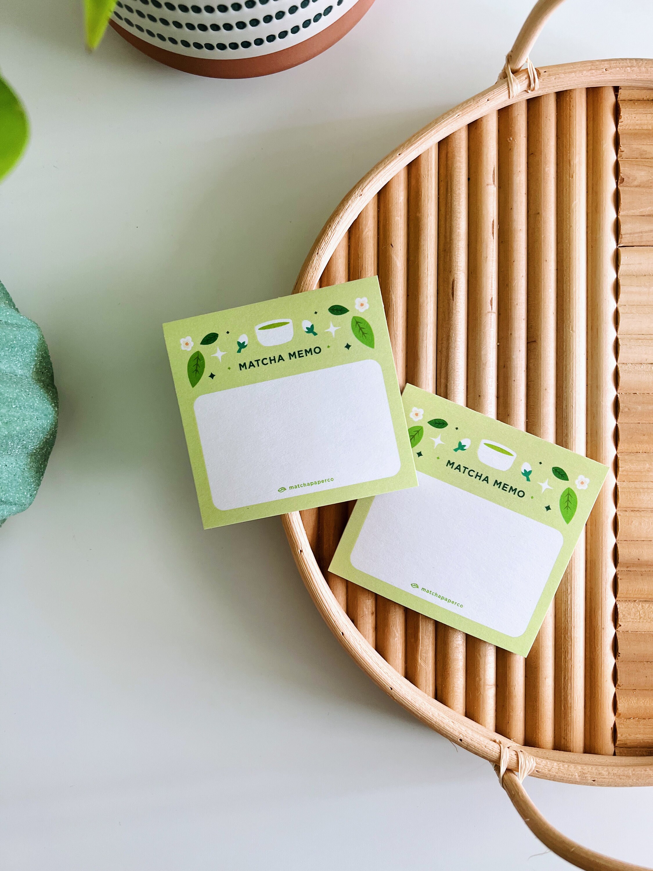 Matcha Sticky Notes Post-it Kawaii Sticky Notes Post It - Etsy
