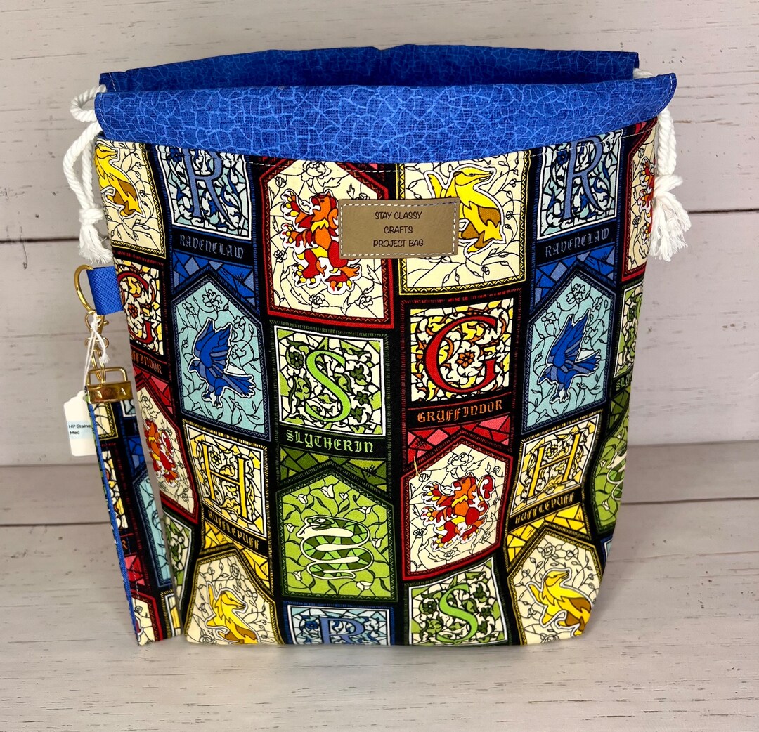 HP Stain Glass Blue Project Bag - Etsy
