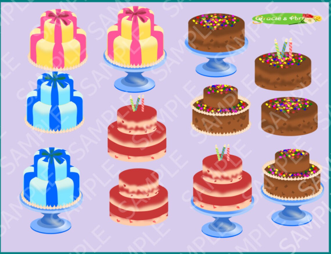 Birthday Party Clipart Set Part 1 | Etsy