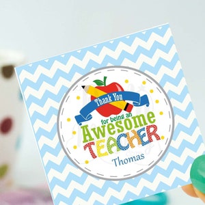 Awesome Teacher Tag | Printable Teacher Appreciation Tag |thank You ...