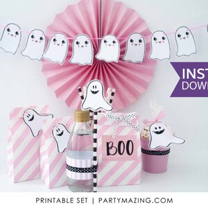 Pink Halloween Decor DIY Printable Set | Adorable Printable Little ...
