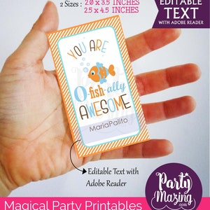 O-fishally Awesome Favor Tag Printable Label Teacher Appreciation ...