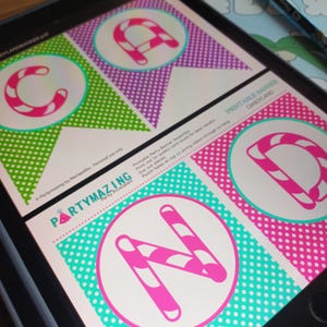 Candyland Banner Printable Banner DIY Table Decoration, Candy Shop ...