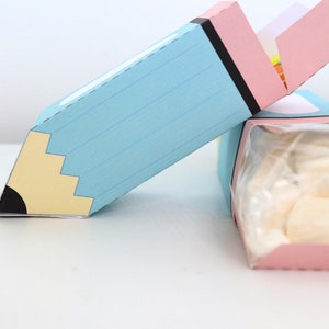 Printable Pencil Box Template | Teacher or Classmate Gift | Cardstock ...