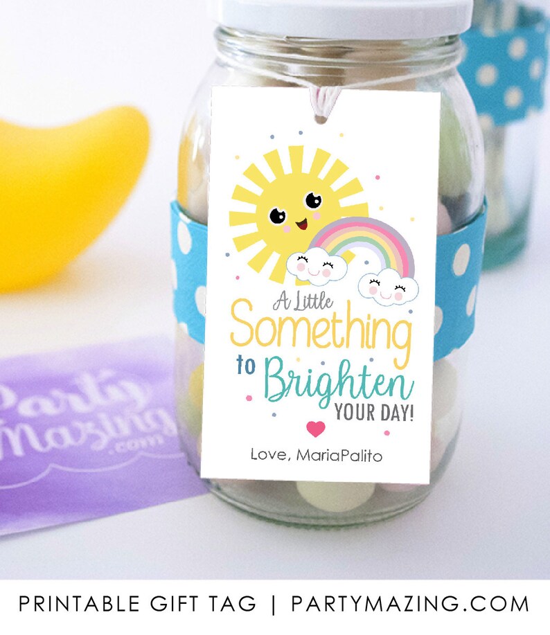 Sunshine Printable Gift Tag Positive Appreciation Gift Label - Etsy