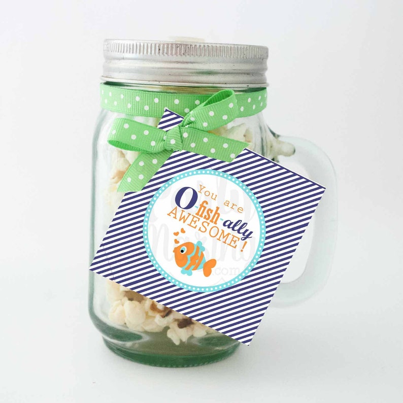 O-fish-ally Awesome Printable Gift Tags Goldfish Themed Thank You Tags ...