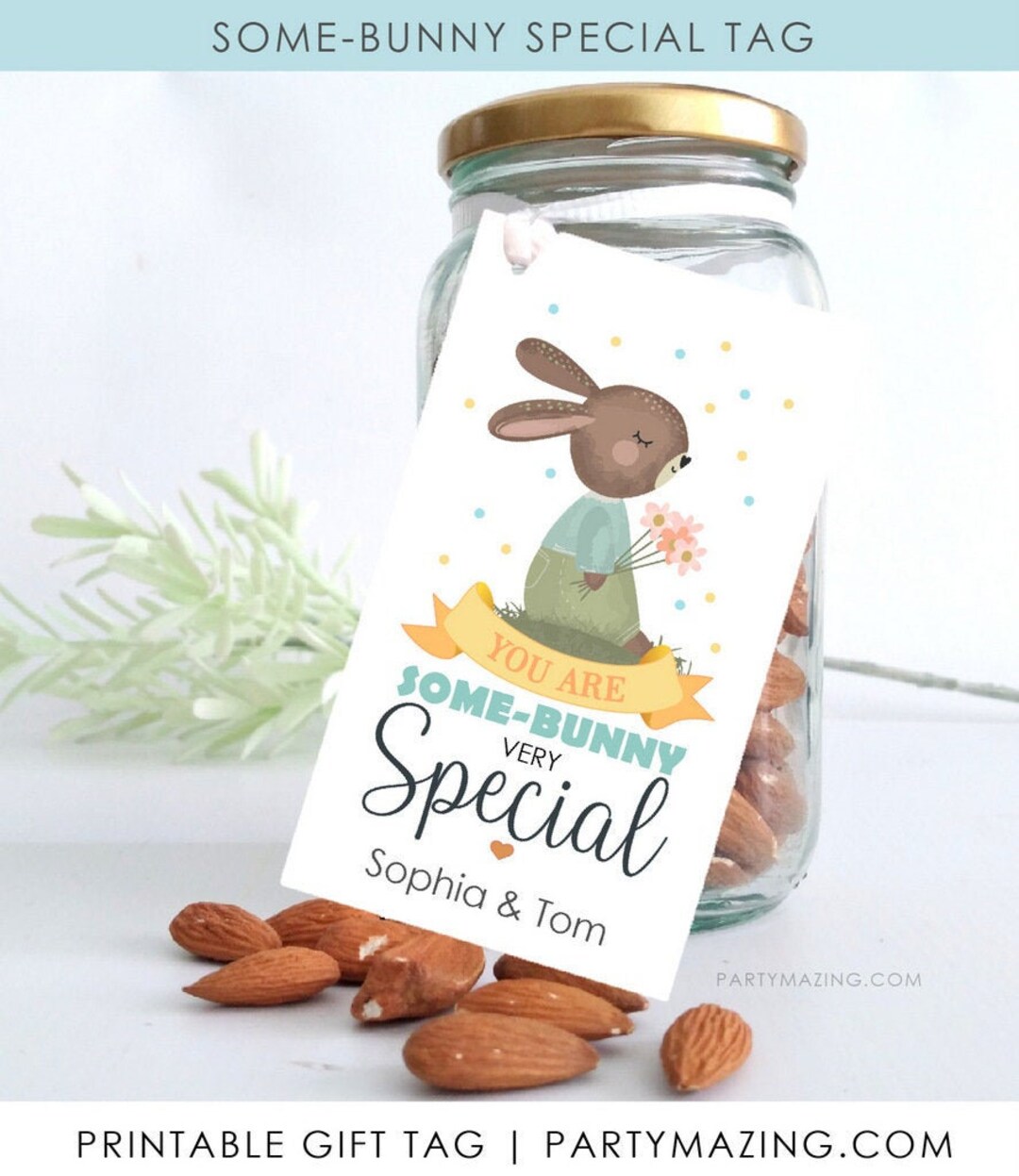 Printable Some-bunny Special Gift Tag Little Bunny Favor Label or ...