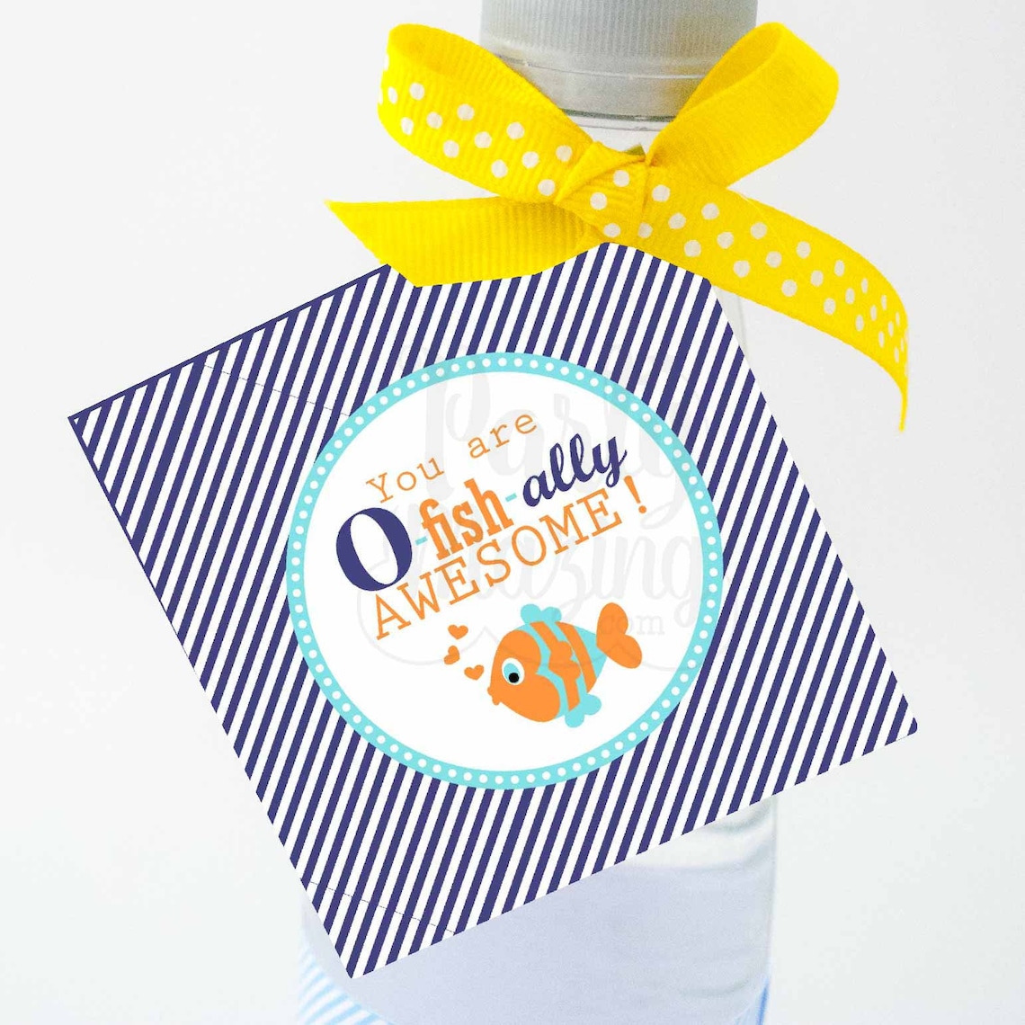 O-fish-ally Awesome Printable Tags Goldfish Thank You Gift - Etsy