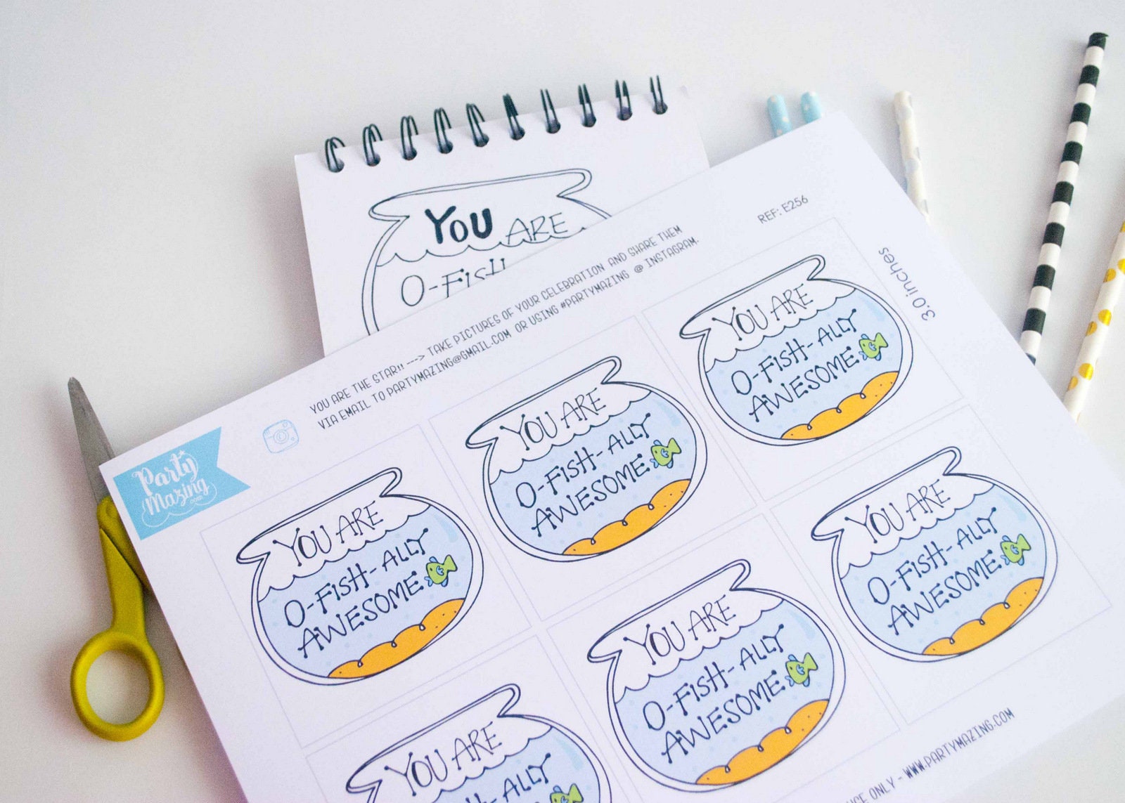 O-fishally Awesome Printable Teacher Appreciation Gift Tag Hand-drawn ...