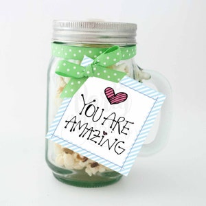 You Are Amazing Favor Tag Printable Appreciation Thank You Label Hand ...