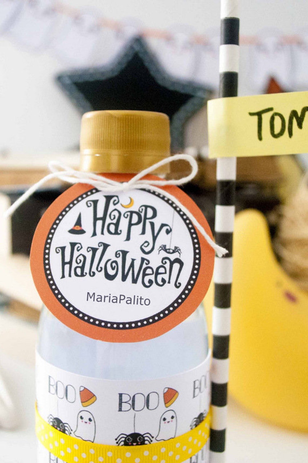 Spooktacular Happy Halloween Hand Drawn Tag DIY Printable Gift Tag ...