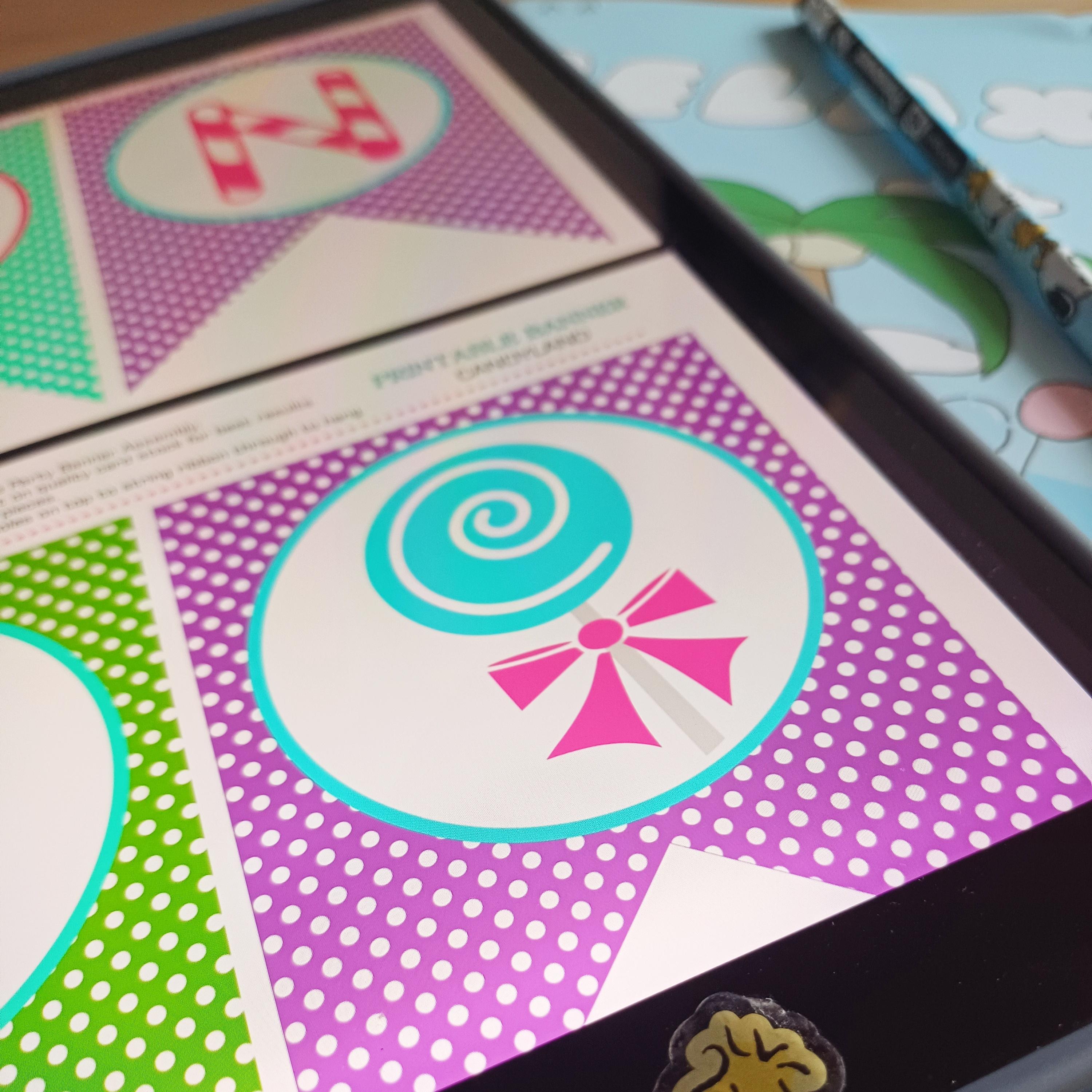Candyland Banner Printable DIY Table Decoration Candy Shop Garland ...