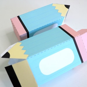 Printable Pencil Box Template | Teacher or Classmate Gift | Cardstock ...