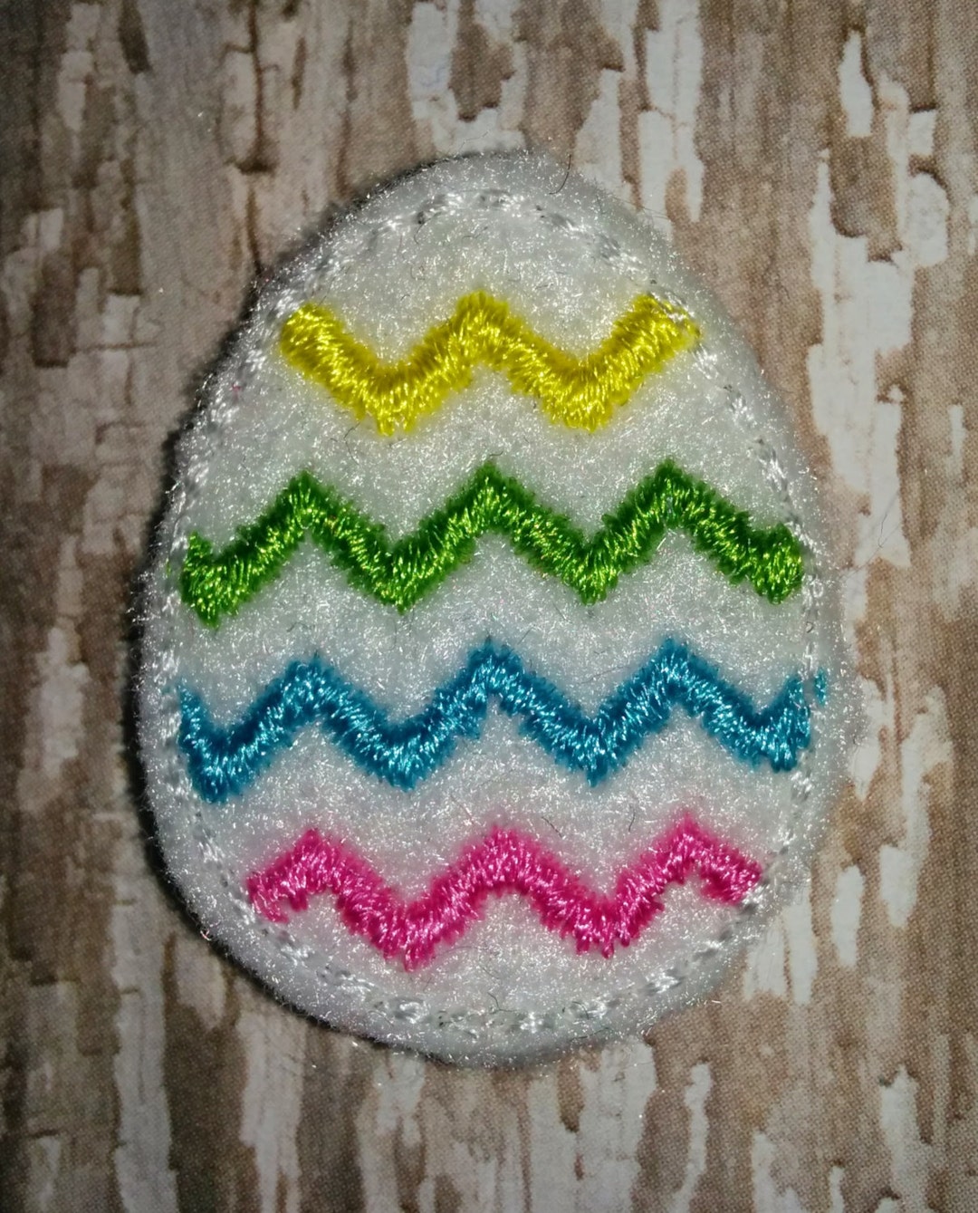 Set of 4 Multi-color Chevron Easter Egg Easter Feltie Felt ...