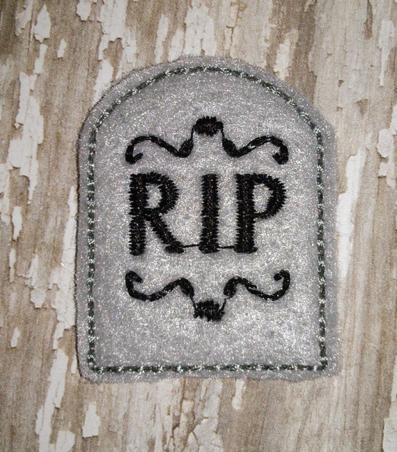 Set of 4 Halloween Tombstone Tomb RIP Feltie Felt | Etsy