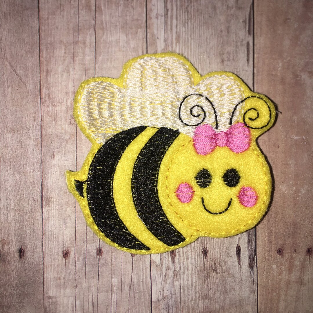 Set of 4 Bumblebee Felties Girly Girl Bees Bee Feltie Felt ...