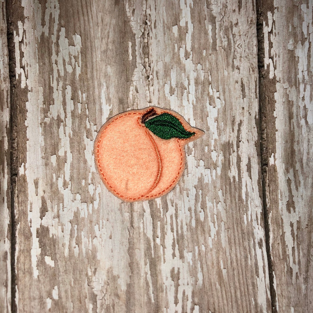 Set of 4 Peach Peaches Georgia Fruit Hair Bow Hairbow Feltie Felt ...