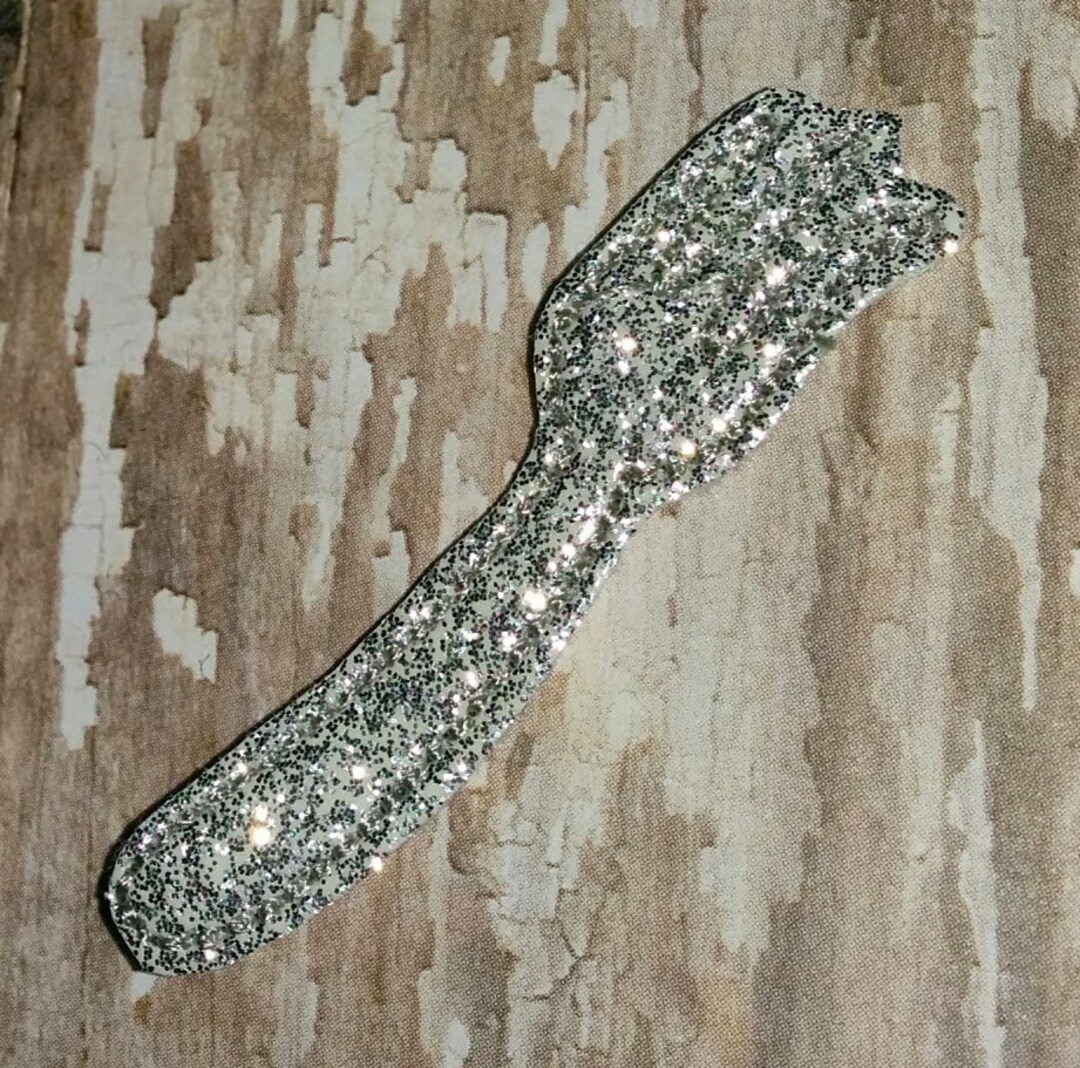 Set of 4 Fork Felties Princess Silver Glitter Fork Glitter Feltie Felt ...