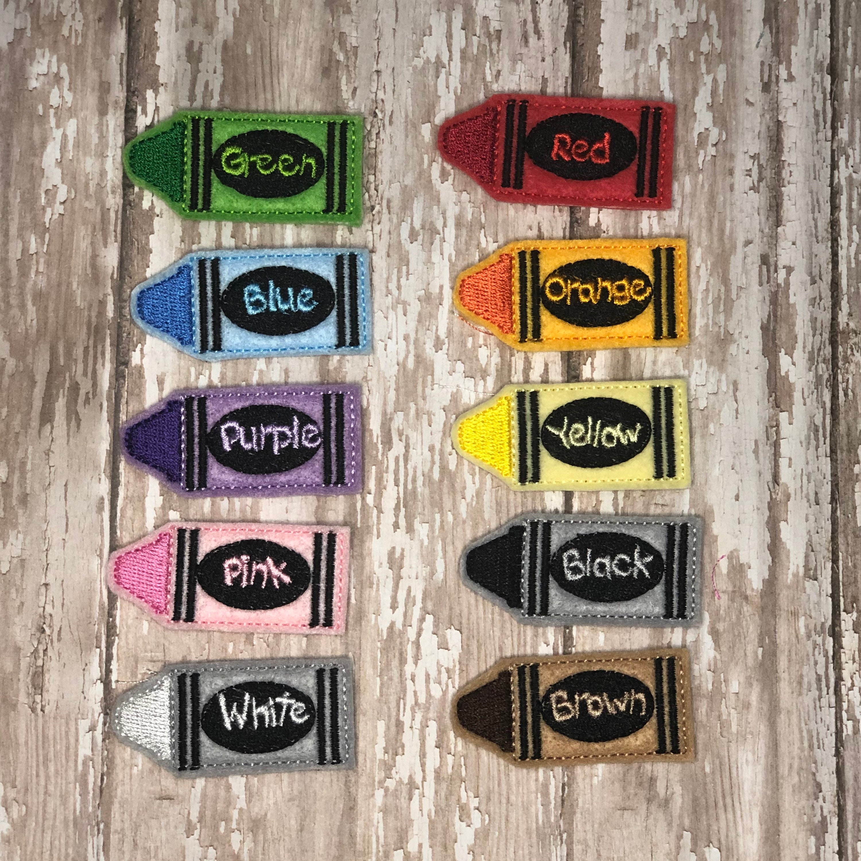 Set of 4 Crayons Felties Back to School Colors Crayon Felties - Etsy.de