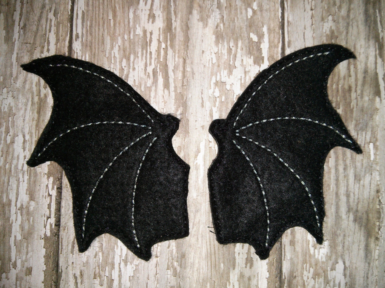Set of 2 Pairs Halloween Oversized Bat Wings Glitter Feltie - Etsy
