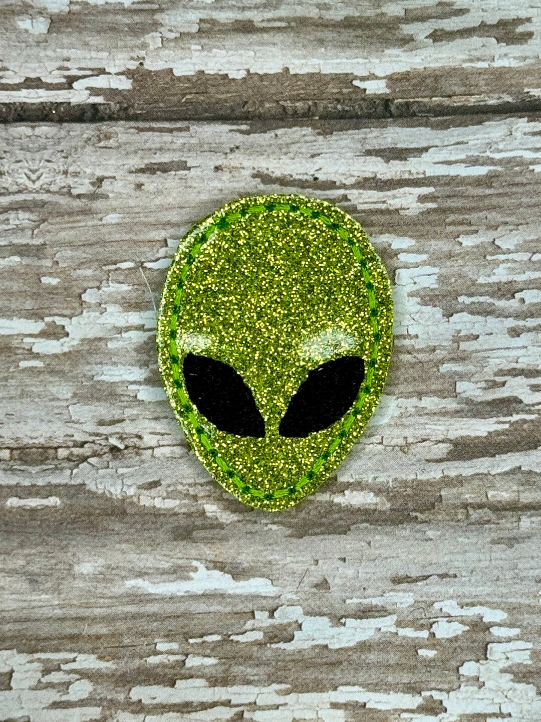Set of 3 Alien Face Outer Space Area 51 Feltie Felt Embellishment Bow ...