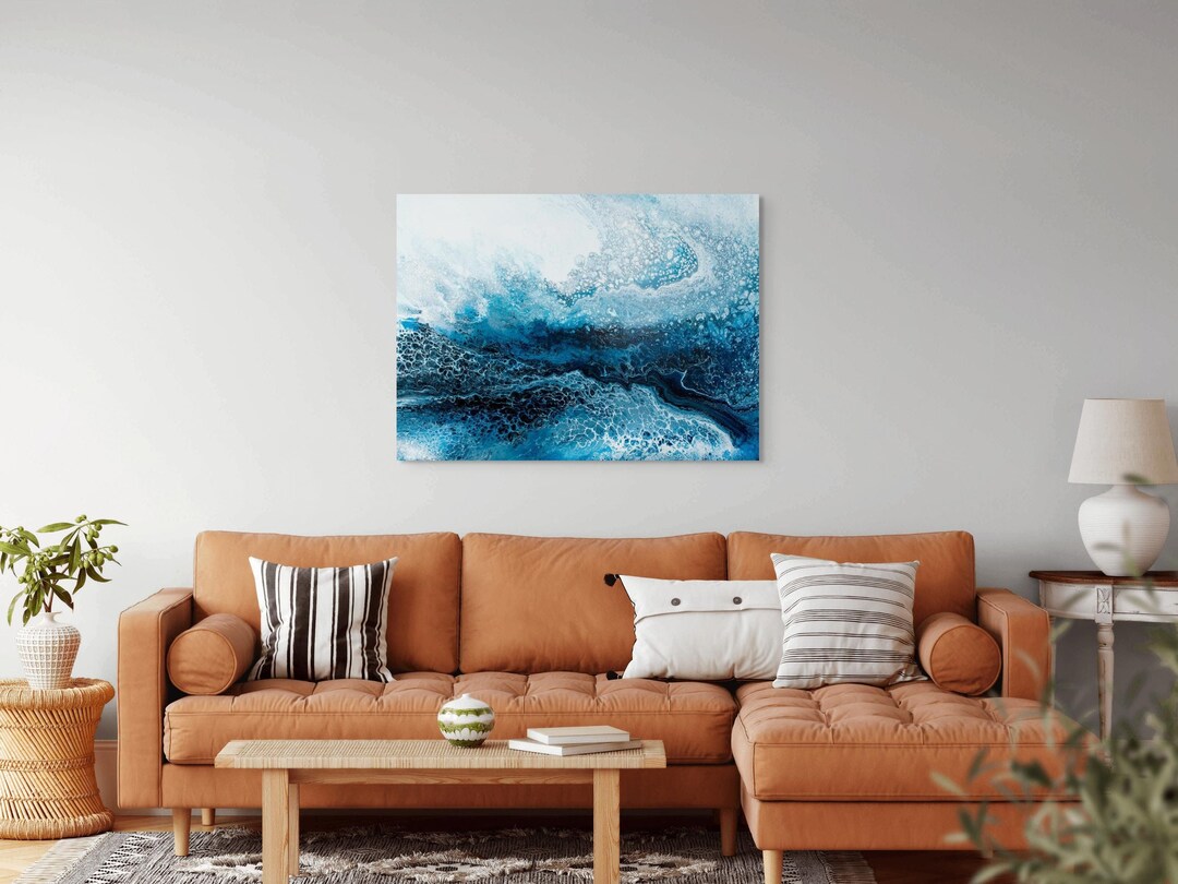 Ocean Inspired, Large Scale Canvas Print, Art Print, Abstract Canvas ...