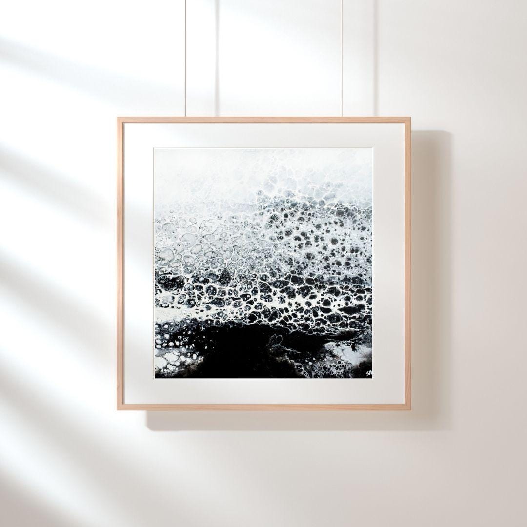 Black and White Abstract, Large Scale Print, Art Print, Abstract Canvas ...