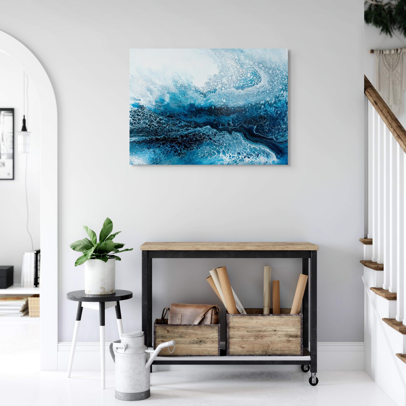 Ocean Inspired, Large Scale Canvas Print, Art Print, Abstract Canvas ...