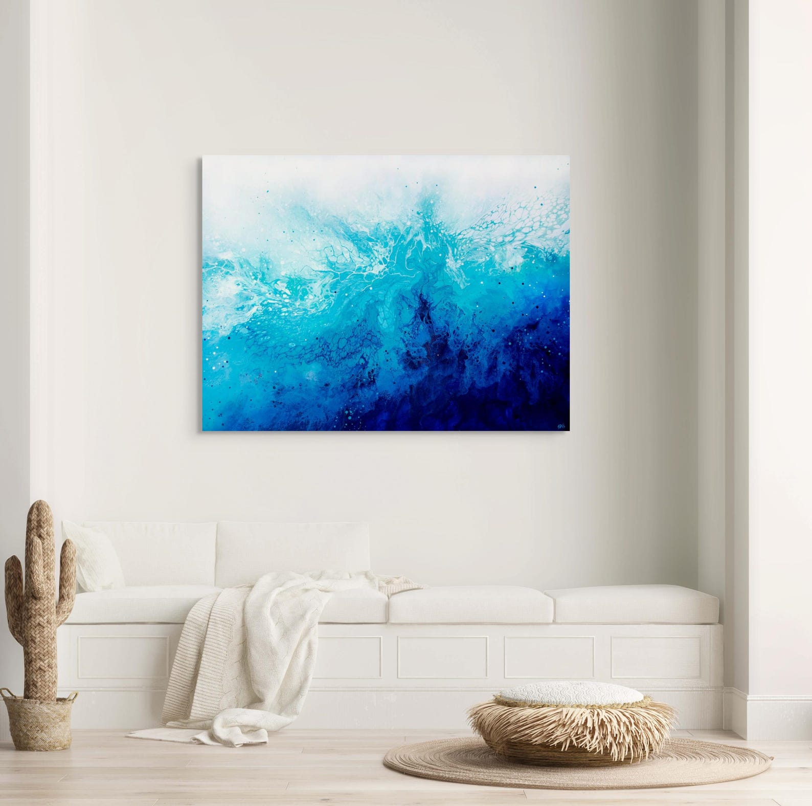 Ocean Inspired, Large Scale Canvas Print, Art Print, Abstract Canvas ...