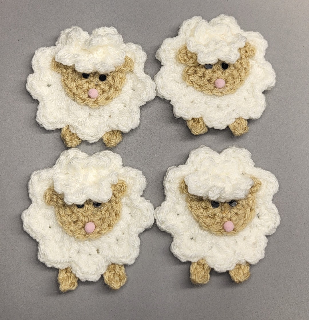 Crochet Sheep Pins - Set of 4 - Easter Pins - Etsy