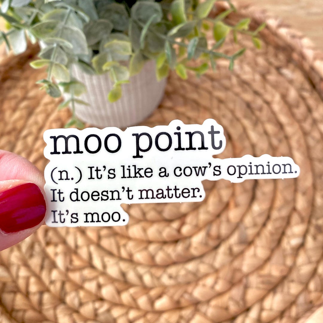 Friends TV Show Die Cut Stickers Funny Definition Moo Point Joey ...