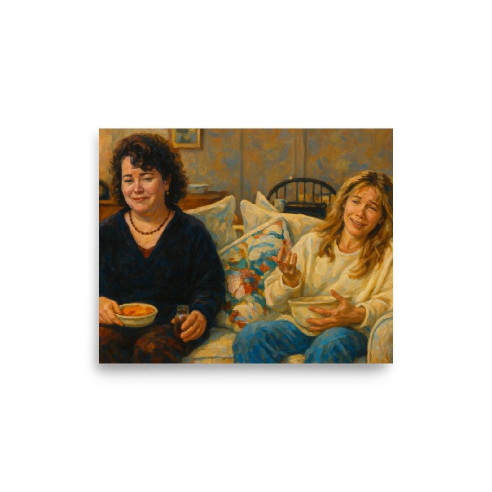 Vintage Romcom Acrylic Painting Art Print Inspired by Sleepless in ...