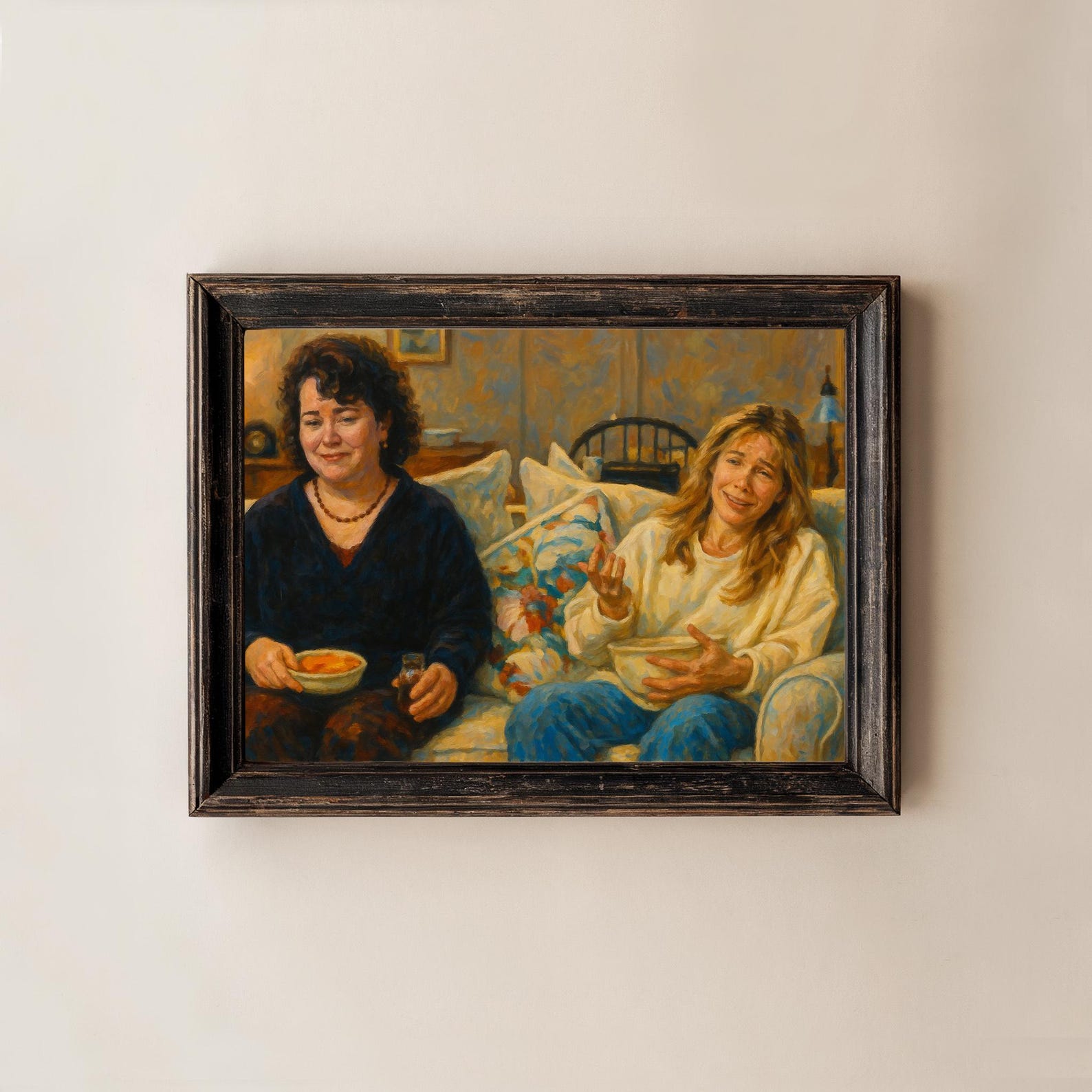Vintage Romcom Acrylic Painting Art Print Inspired by Sleepless in ...
