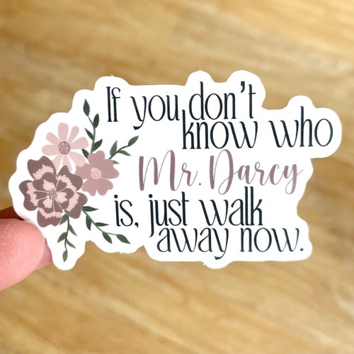 Pride and Prejudice Matte Sticker Mr. Darcy Jane Austen - Etsy
