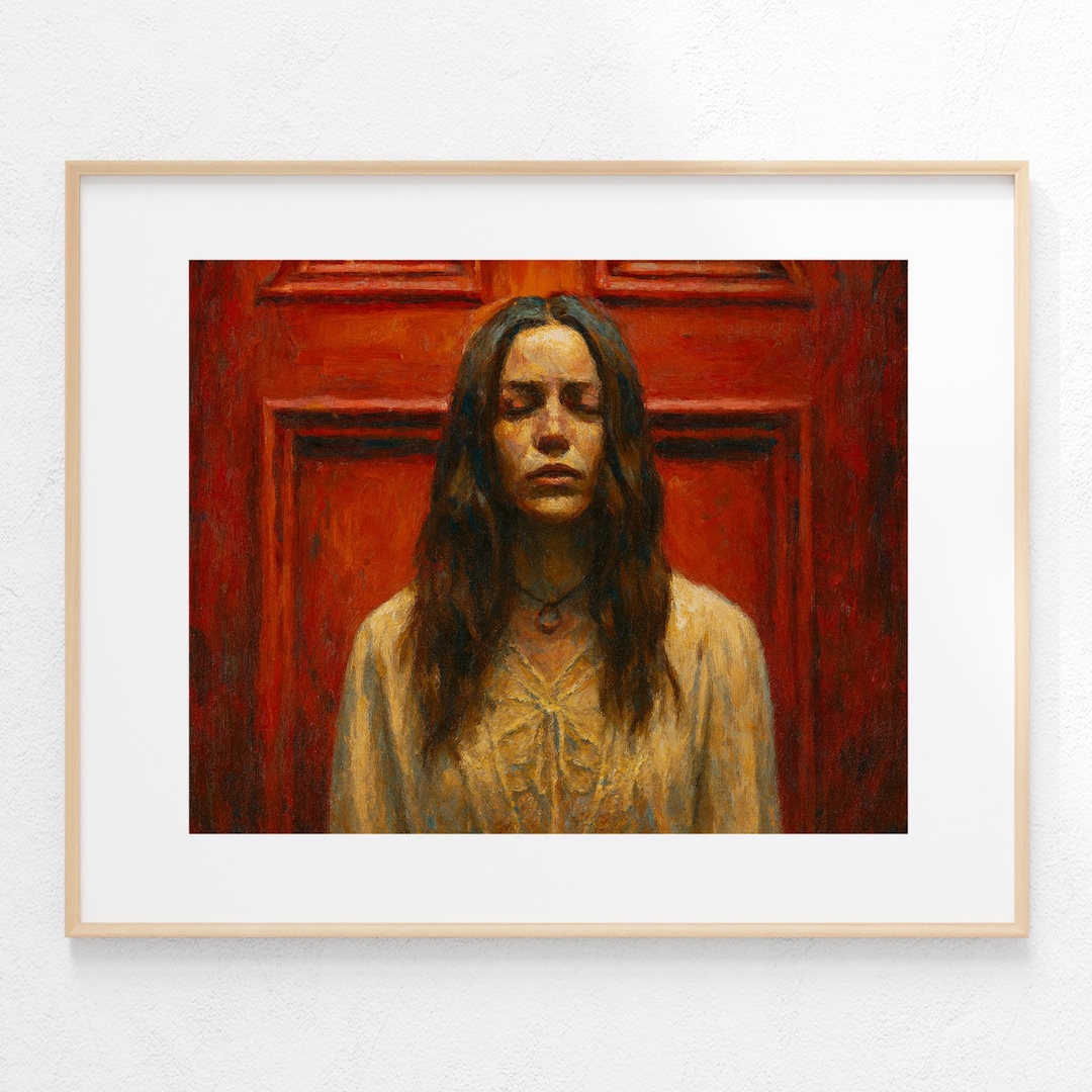 Nell Crain Acrylic Painting Haunted Red Door Illustration TV Posters ...