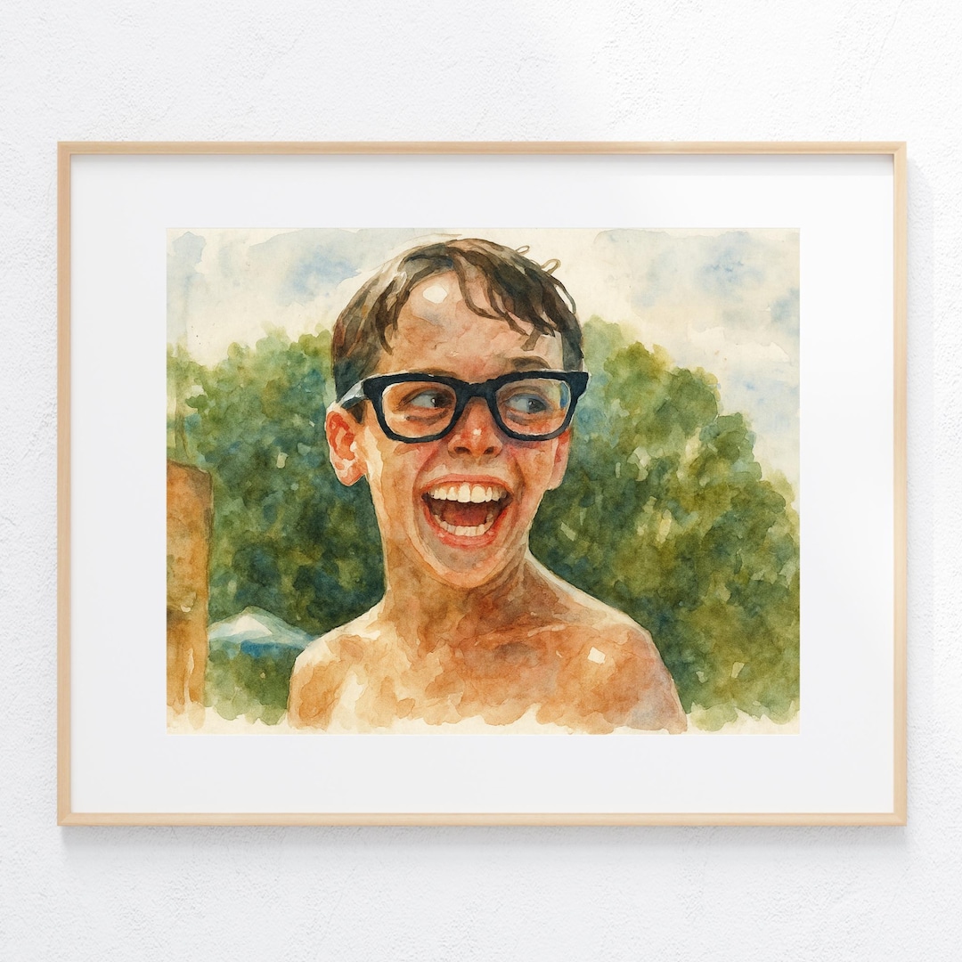 Funny Movie Character Portrait Illustrations Squints Watercolor ...