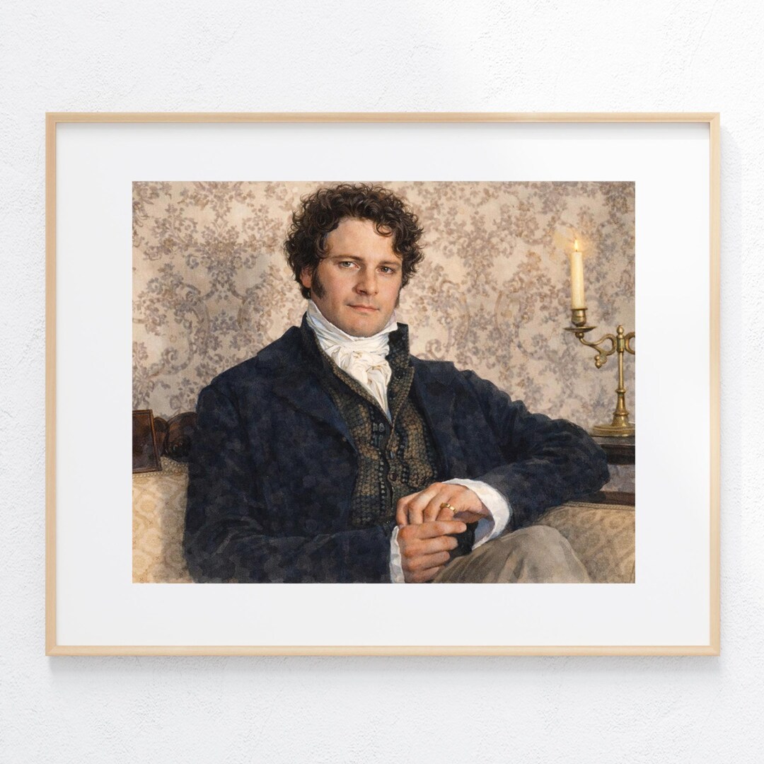Mr. Darcy Art Print Pride and Prejudice Watercolor Painting Jane Austen ...