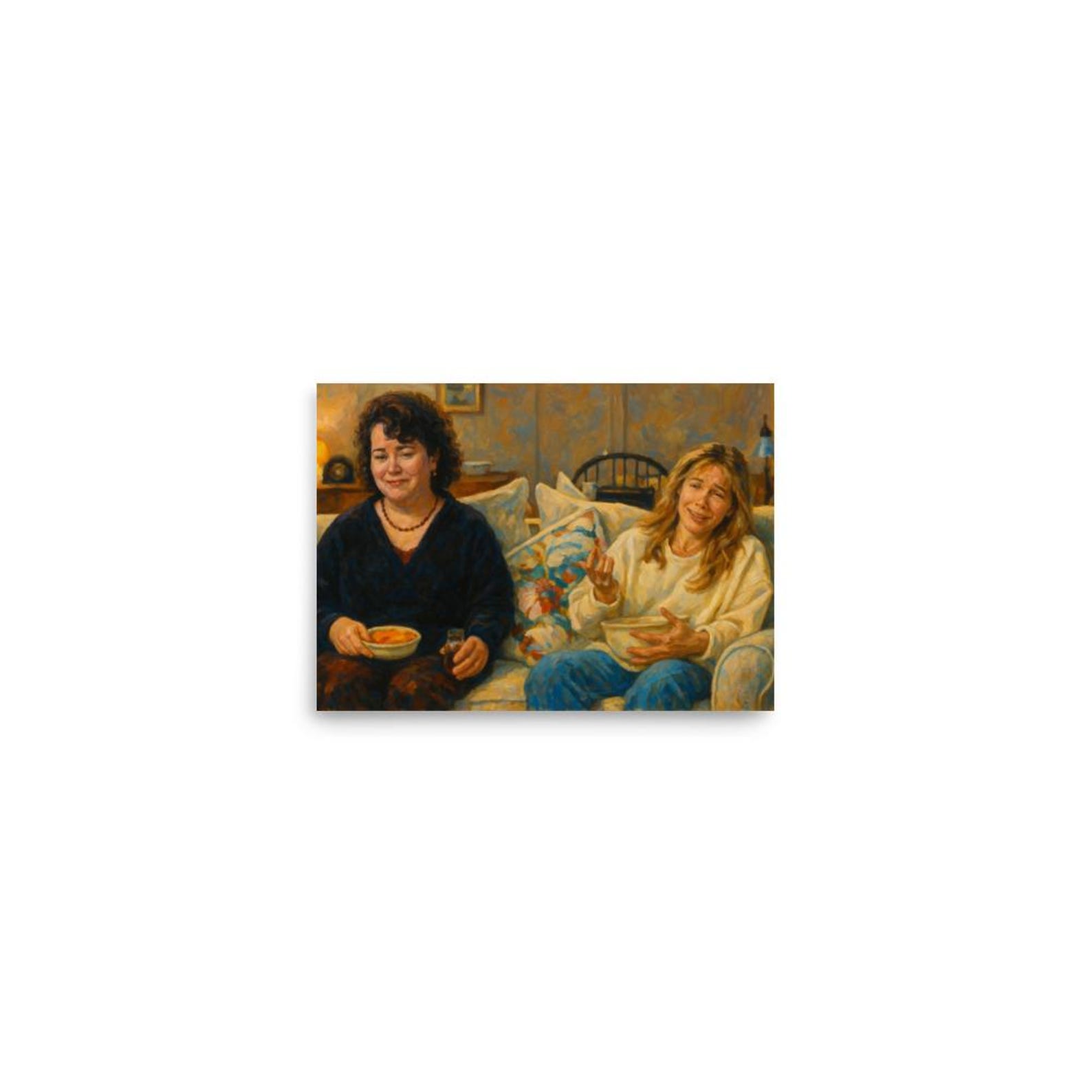 Vintage Romcom Acrylic Painting Art Print Inspired by Sleepless in ...